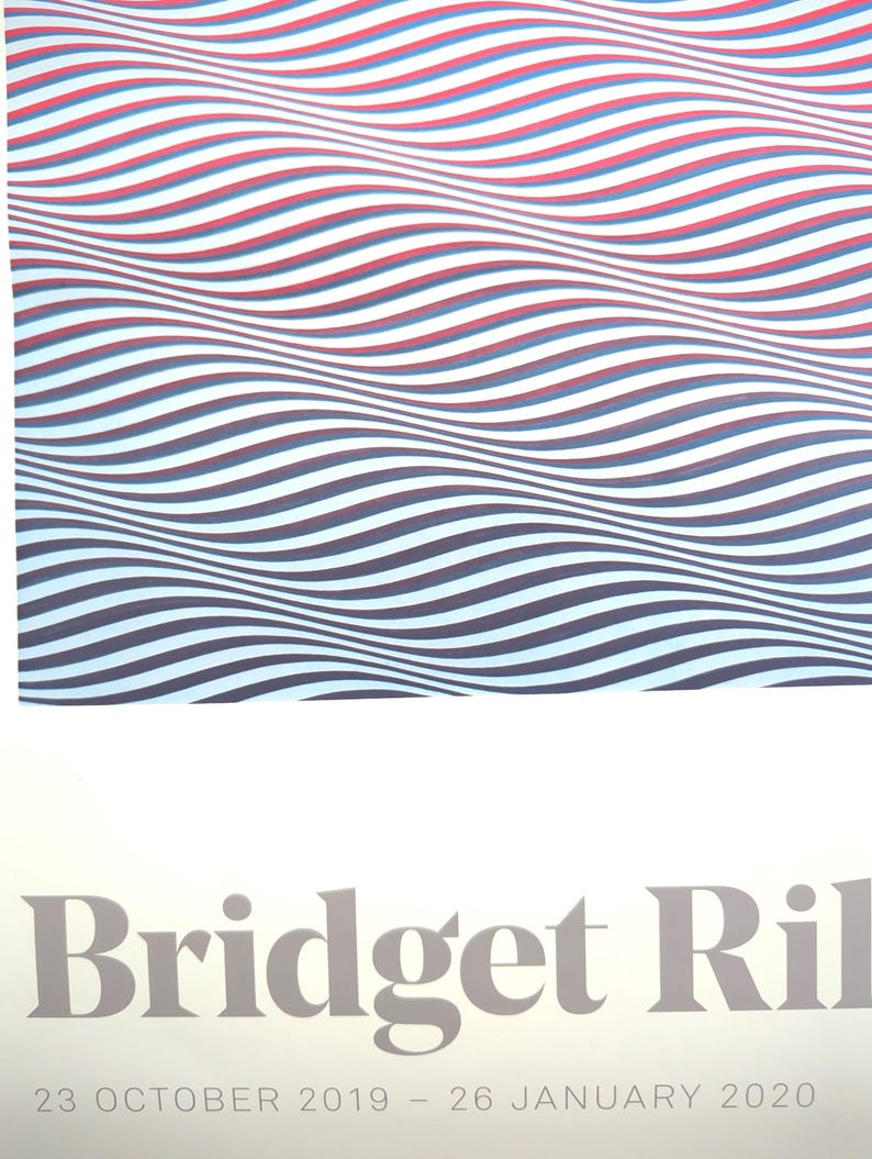 Bridget Riley Original Exhibition Poster Cataract 3 Fine Art Wall Print ...
