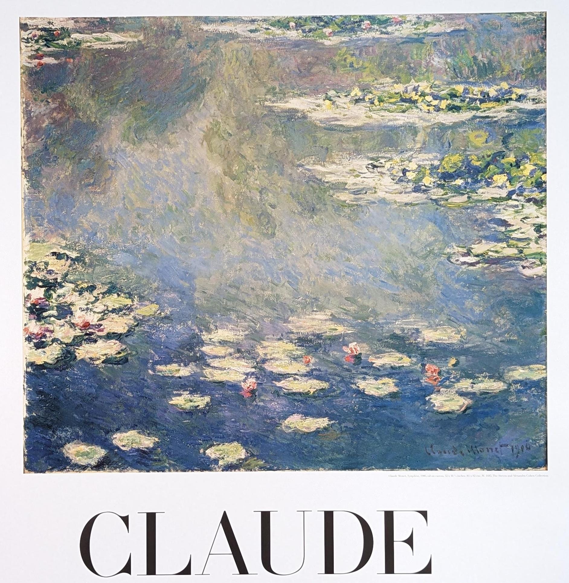 Claude Monet Original Exhibition Poster Late Work Fine Art Wall Print ...