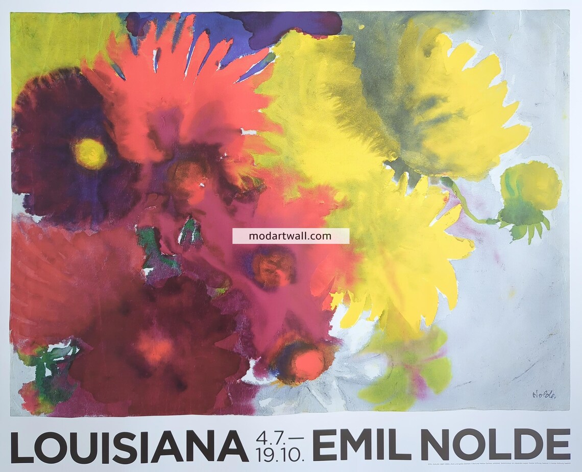 Emil Nolde Original Exhibition Poster Fine Art Wall Print Wall Art ...