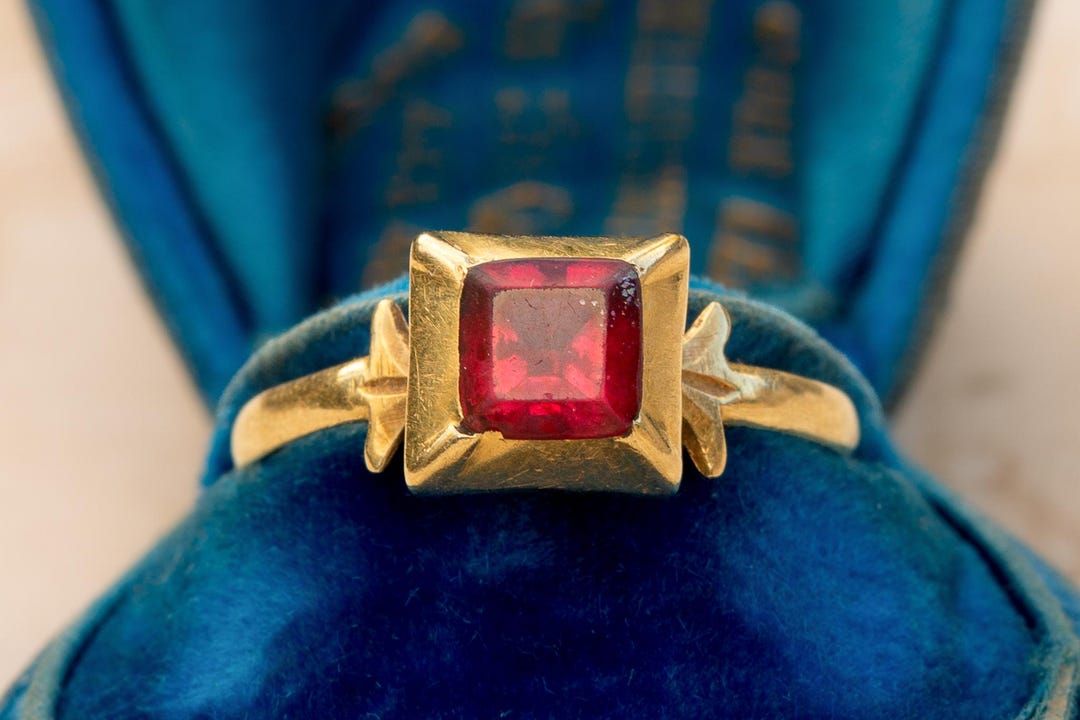 Antique Italian Foiled Rock Crystal Solitaire Ring, C.1840 - Etsy