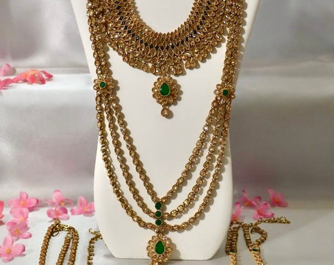 Full Bridal Set in Emerald Green Color - Etsy