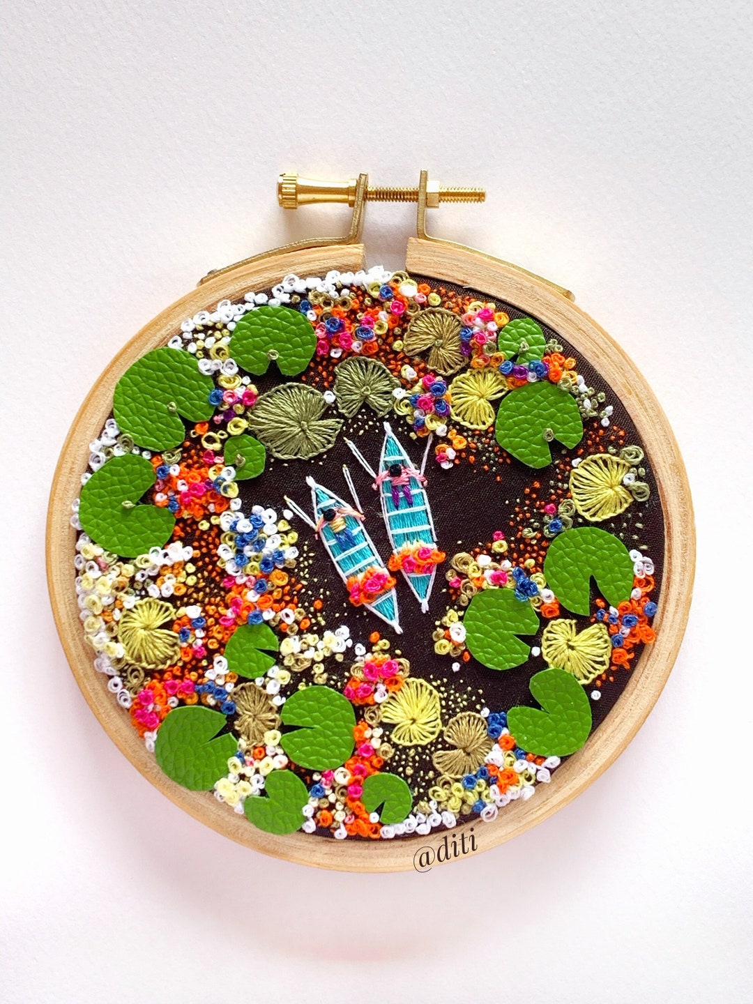 Maguri Motapung, Assam, North East India/4 Miniature Aerial Embroidery ...