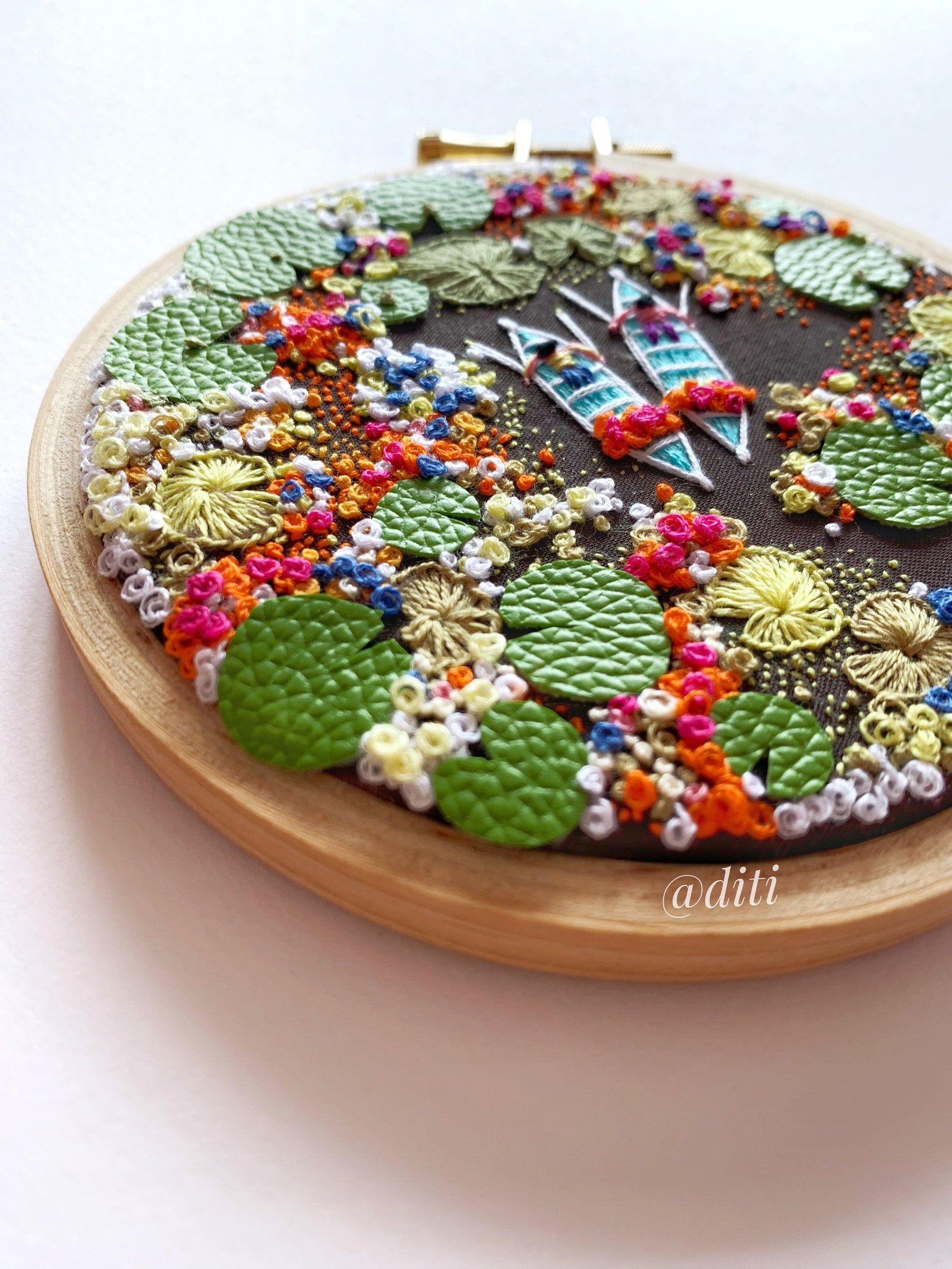 Maguri Motapung, Assam, North East India/4 Miniature Aerial Embroidery ...