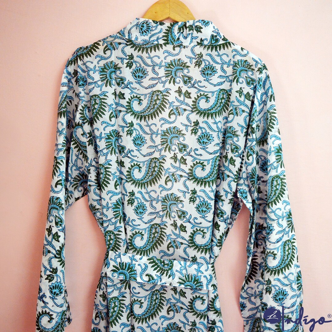 Indian Beach Wear Hand Block Print Robes, Cotton Bridesmaid Dressing ...
