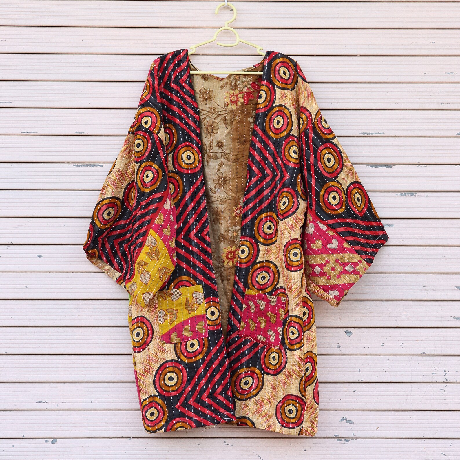 Indian Patchwork Vintage Kantha Women Jacket Hand Quilted - Etsy