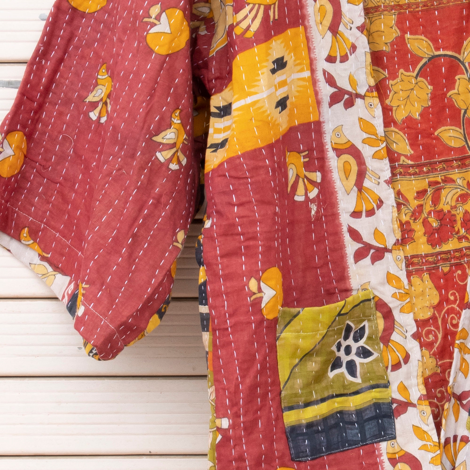 Traditional Handmade Indian Boho Kantha Jacket Multi Patchwork Vintage ...