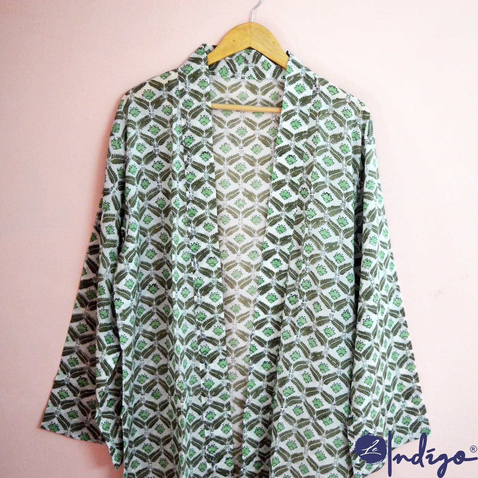 Floral Indian Hand Block Print Cotton Kimono, Bridesmaid Robe, Mommy ...