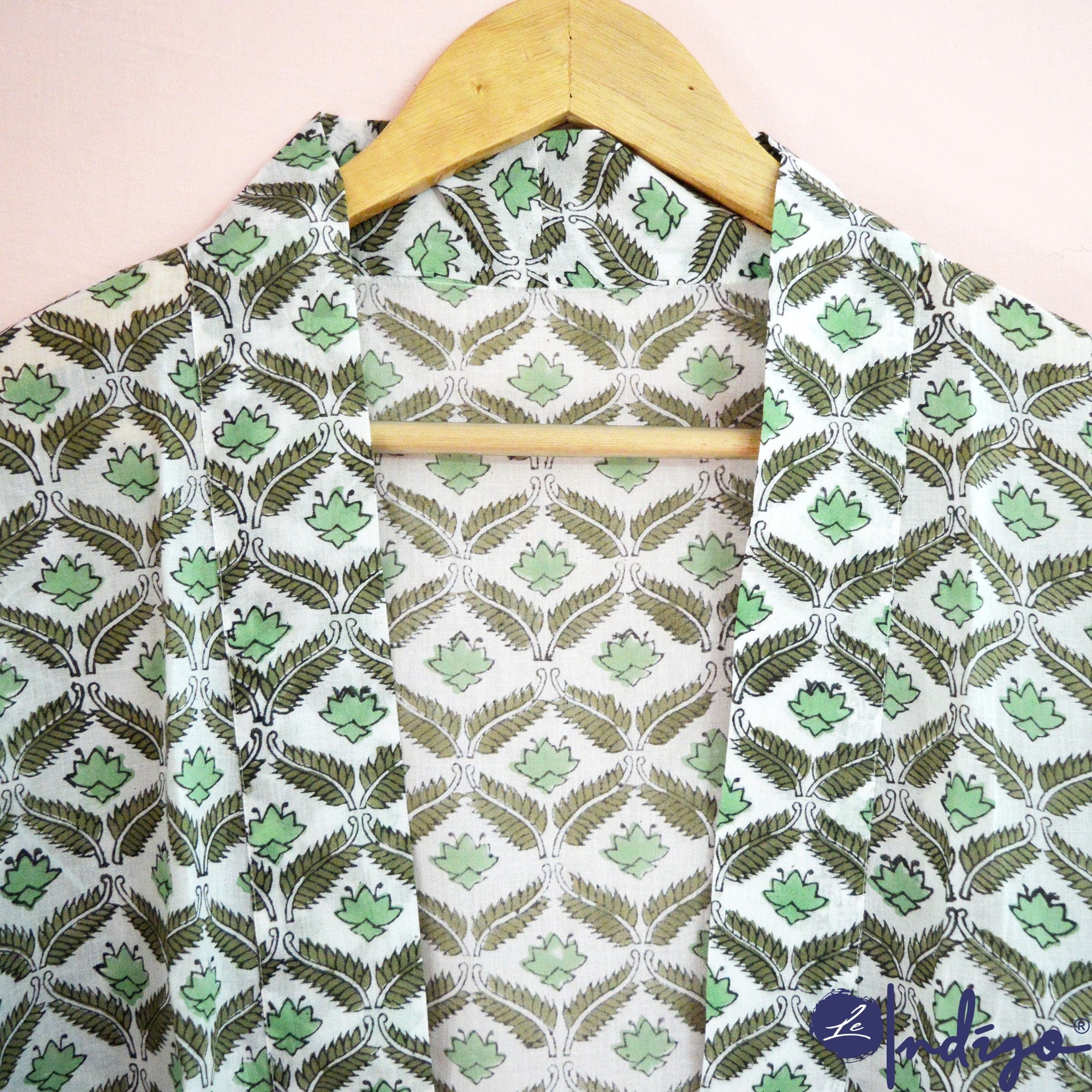 Floral Indian Hand Block Print Cotton Kimono, Bridesmaid Robe, Mommy ...