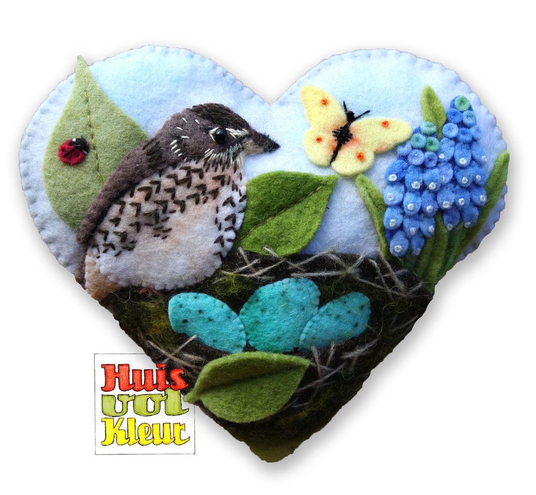 PDF Pattern Heart Birds in Spring - Etsy
