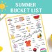 Summer Bucket List Printable: Family Activity Checklist (PDF) - Etsy
