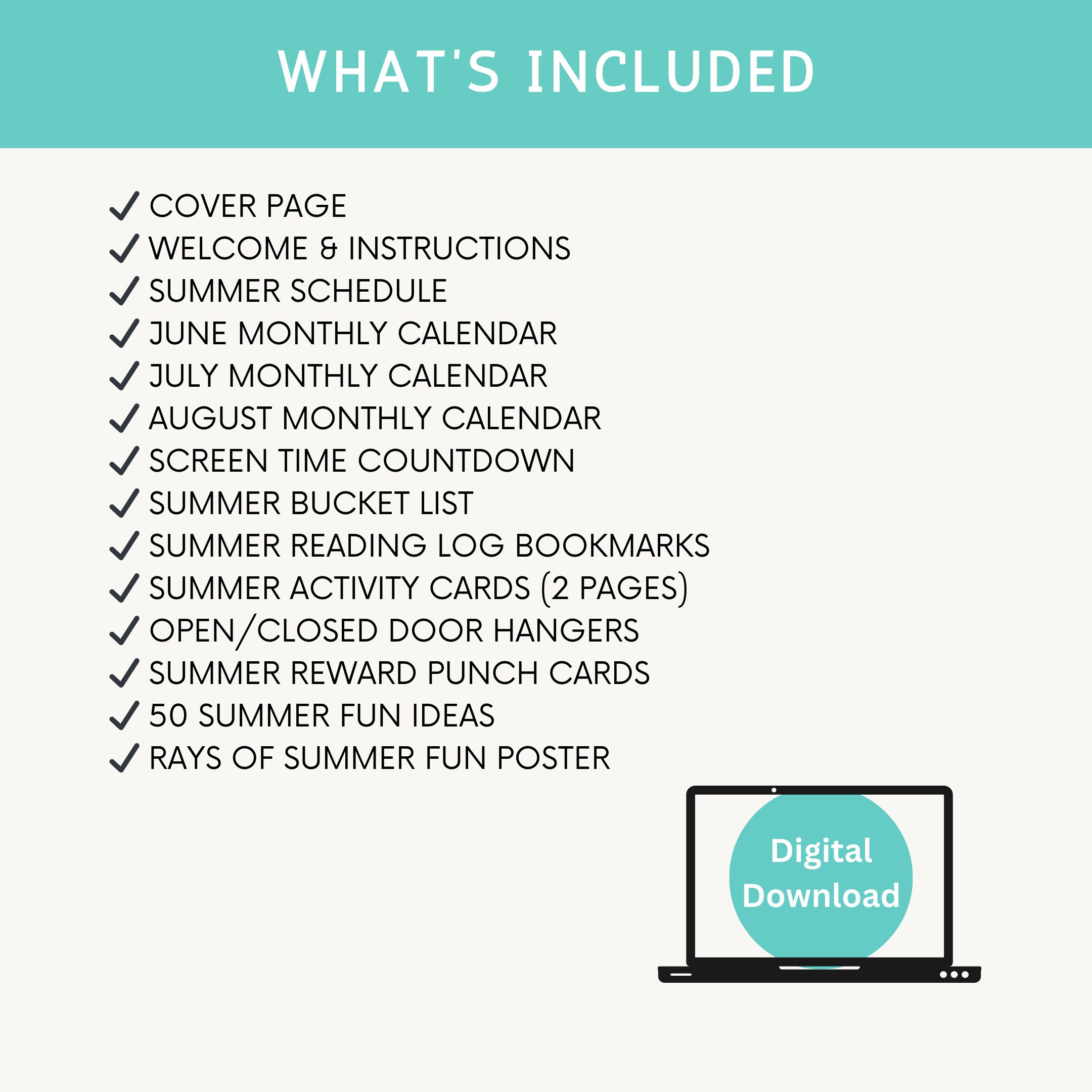 Summer Planner for Kids, Summer Planner Printable, Summer Schedule ...