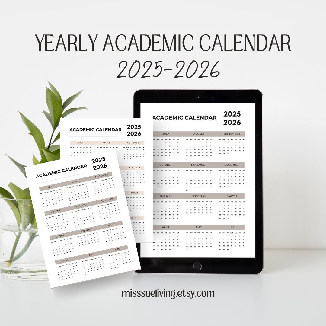 2025-2026 Academic Calendar, Academic Calendar, 2025-2026 Academic ...
