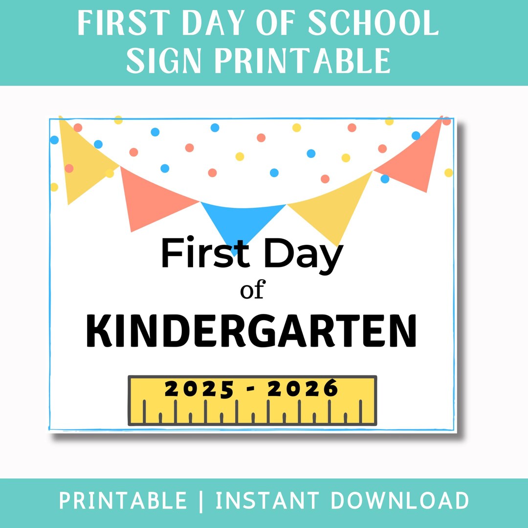 First Day of School Sign Printable, First Day of School Printable ...