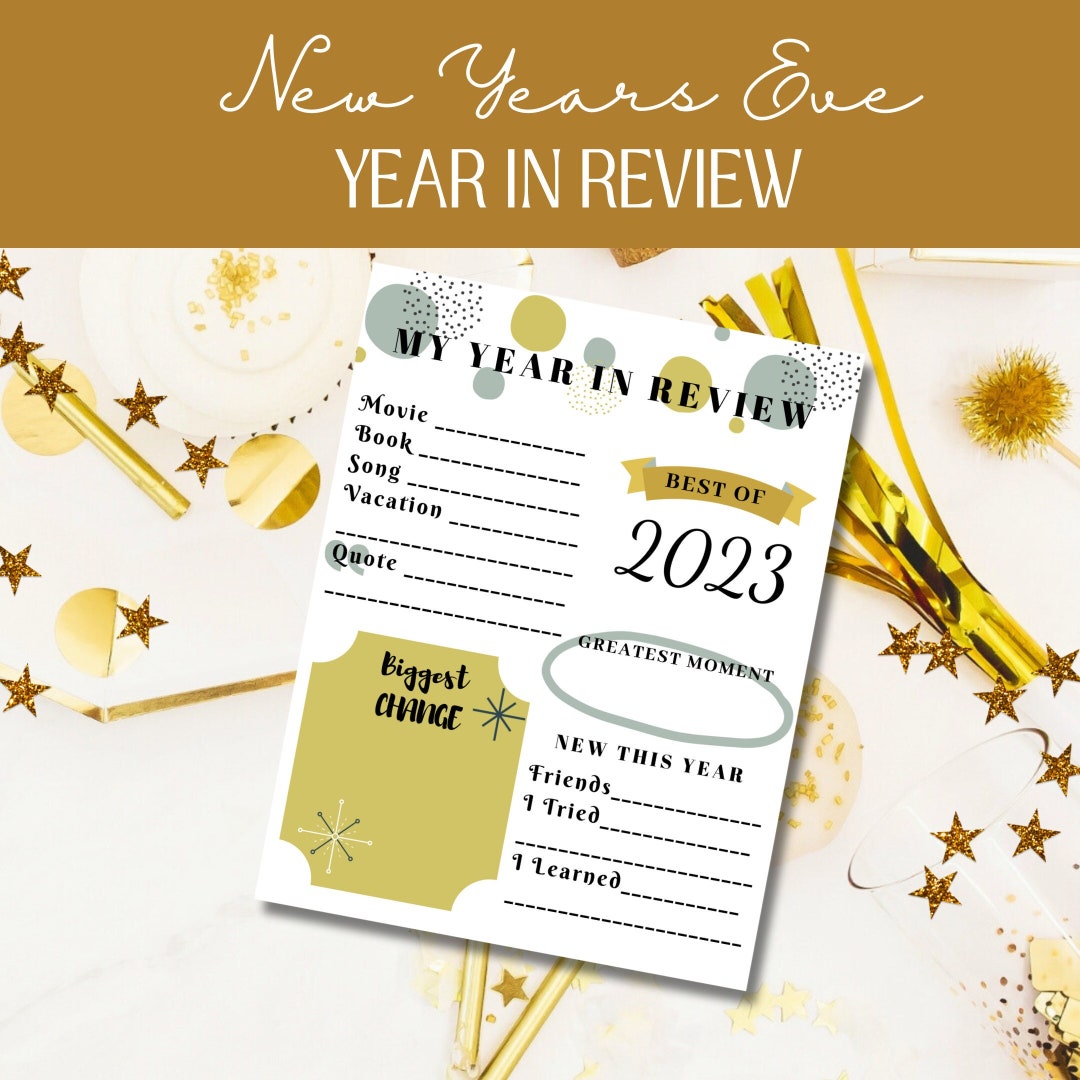 Kids Year in Review Activity: New Year's Eve Printable (PDF) - Etsy