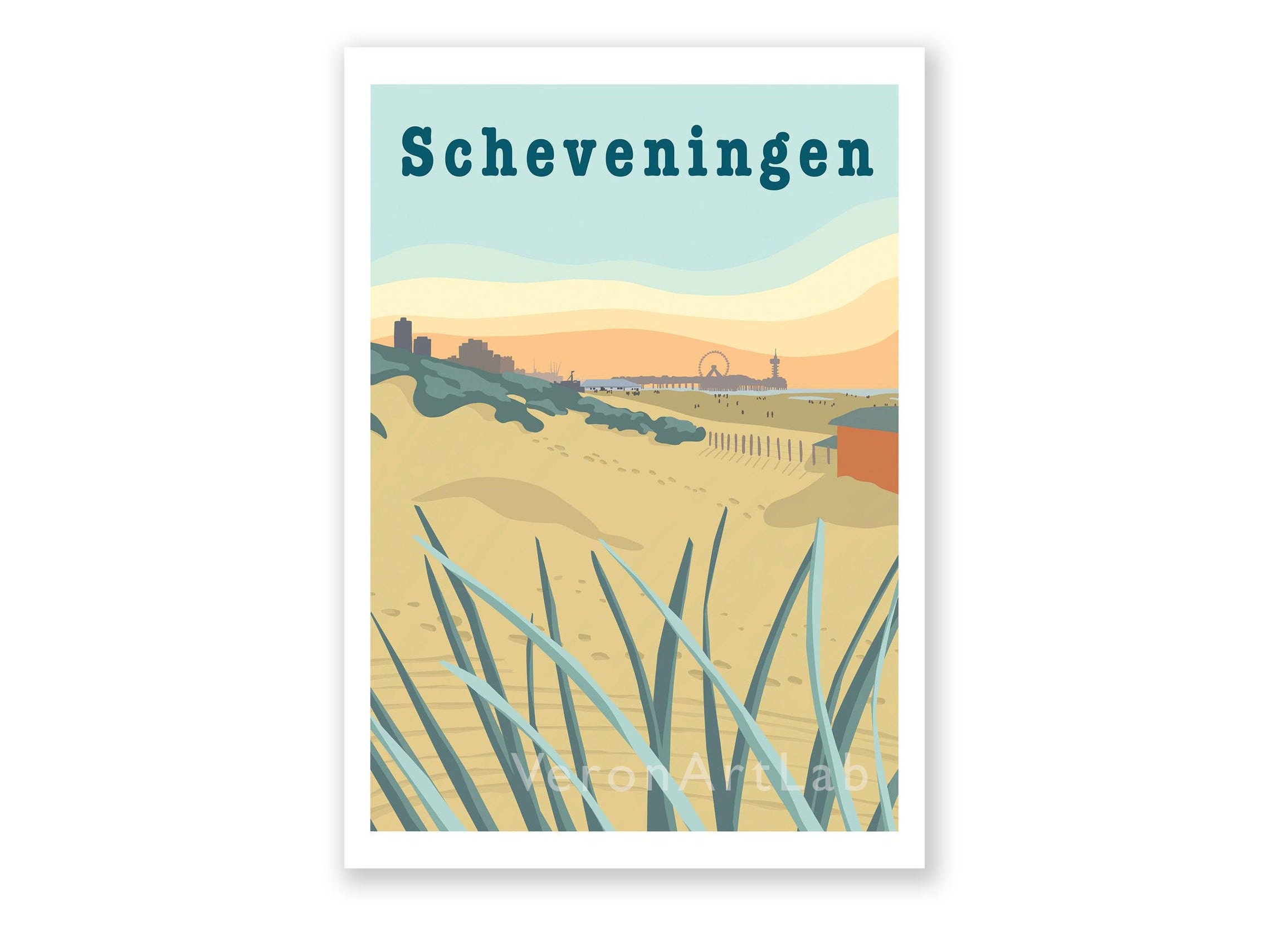 Downloadable Scheveningen Poster / Digital Download / Printable Wall ...