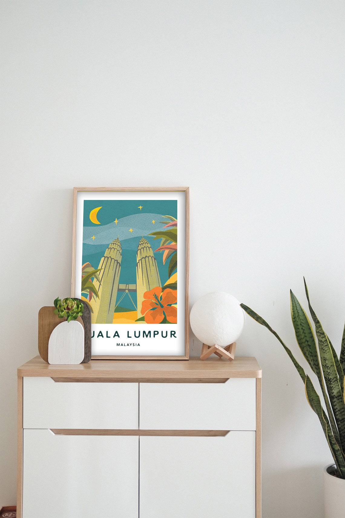 Downloadable Kuala Lumpur Travel Poster Printable Malaysian Art Print ...