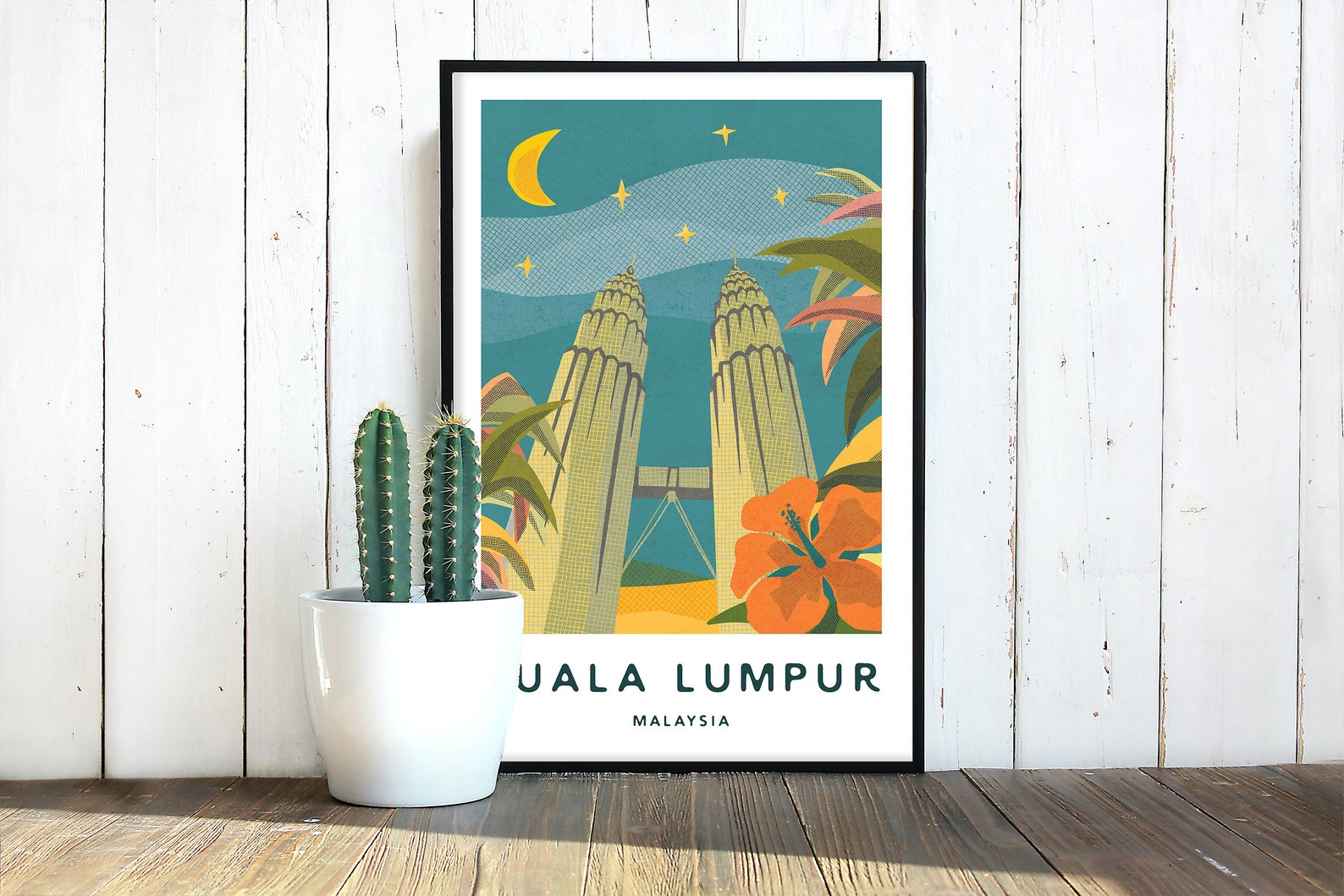 Downloadable Kuala Lumpur Travel Poster | Printable Malaysian Art Print ...