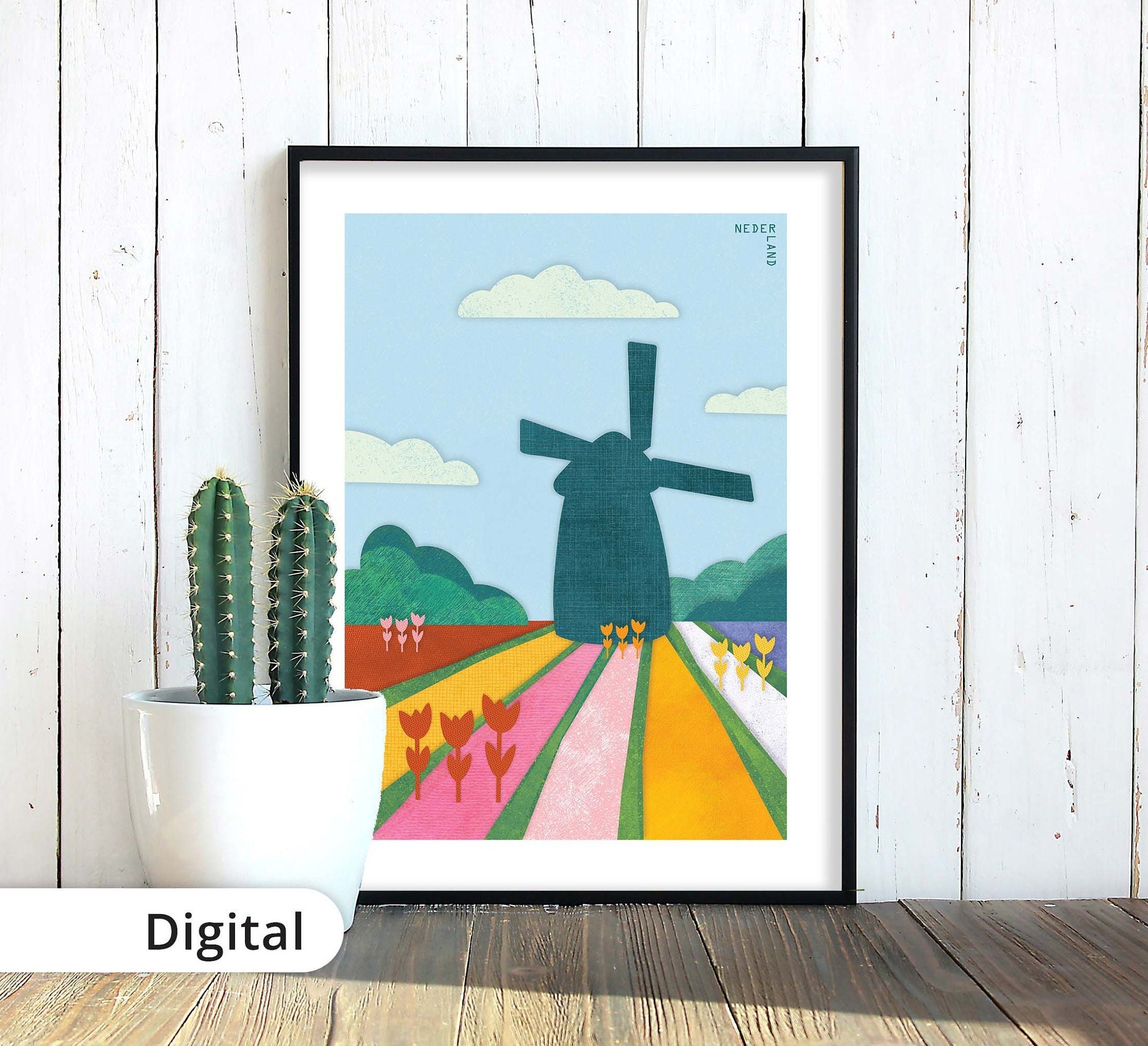 Downloadable Tulip Field Poster Instant Download Printable - Etsy