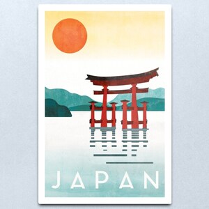 Japan Travel Poster | Vintage Style Japan Art Print | Japanese Wall Art ...
