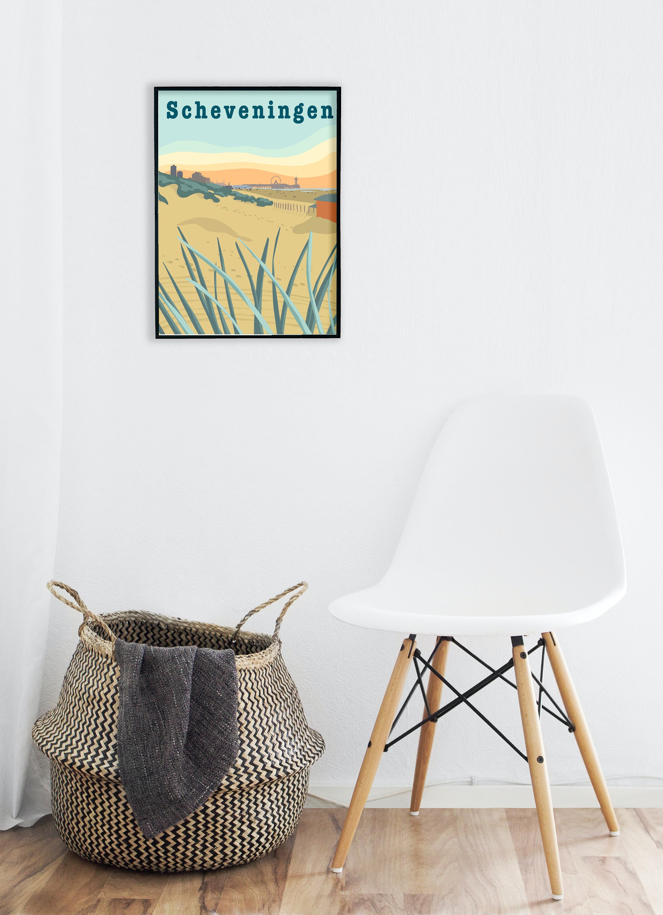 Scheveningen Poster / Scheveningen Wall Art / Dutch Travel Poster ...