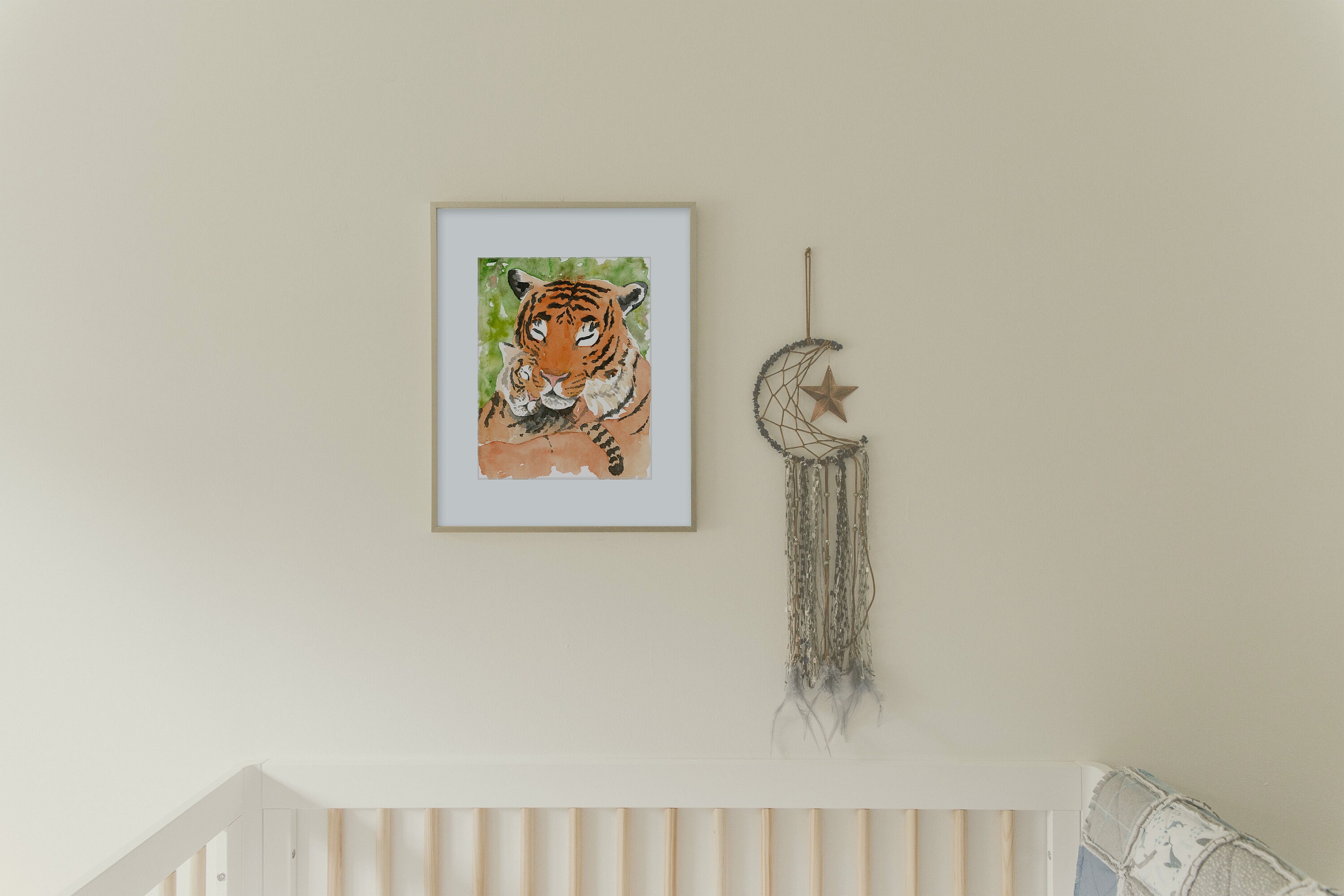Tiger Mom and Baby Poster - Etsy