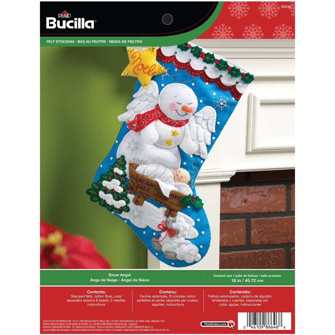 Bucilla Christmas Stocking "snow Angel" Made to Order - Etsy