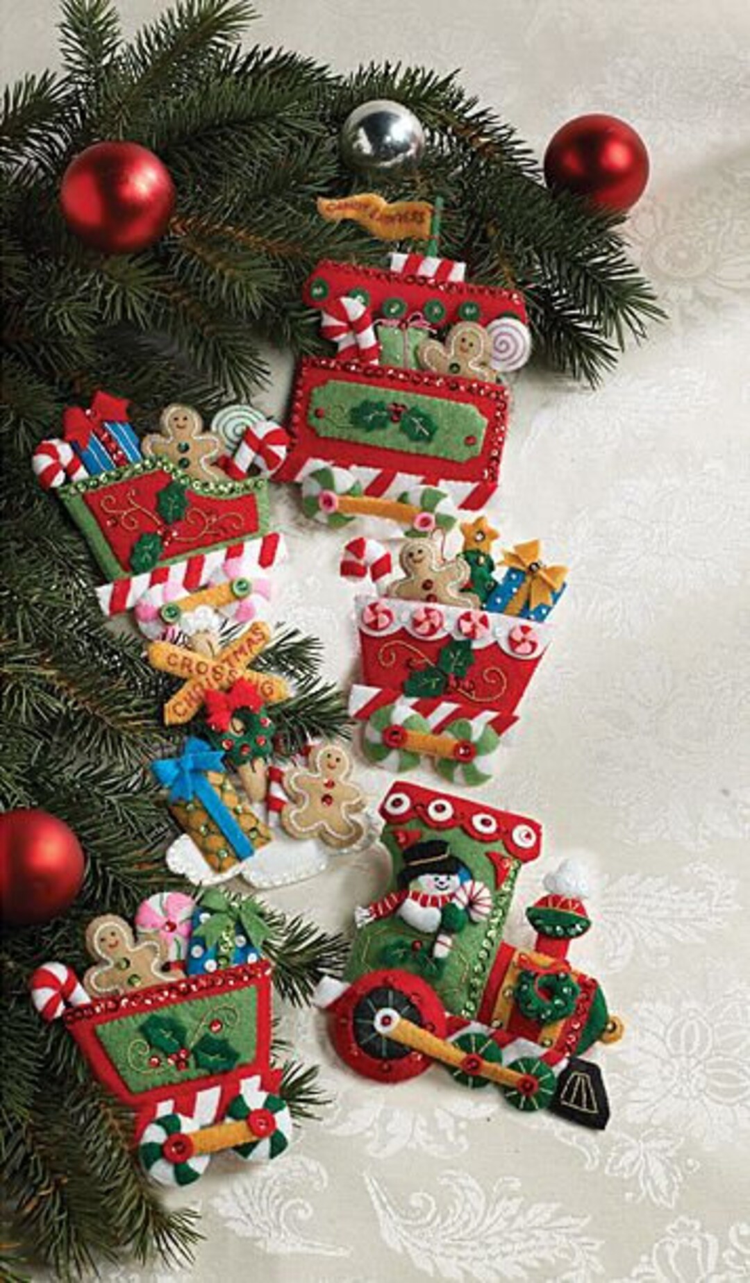 Bucilla Christmas Ornament Set "candy Express" Made to Order - Etsy