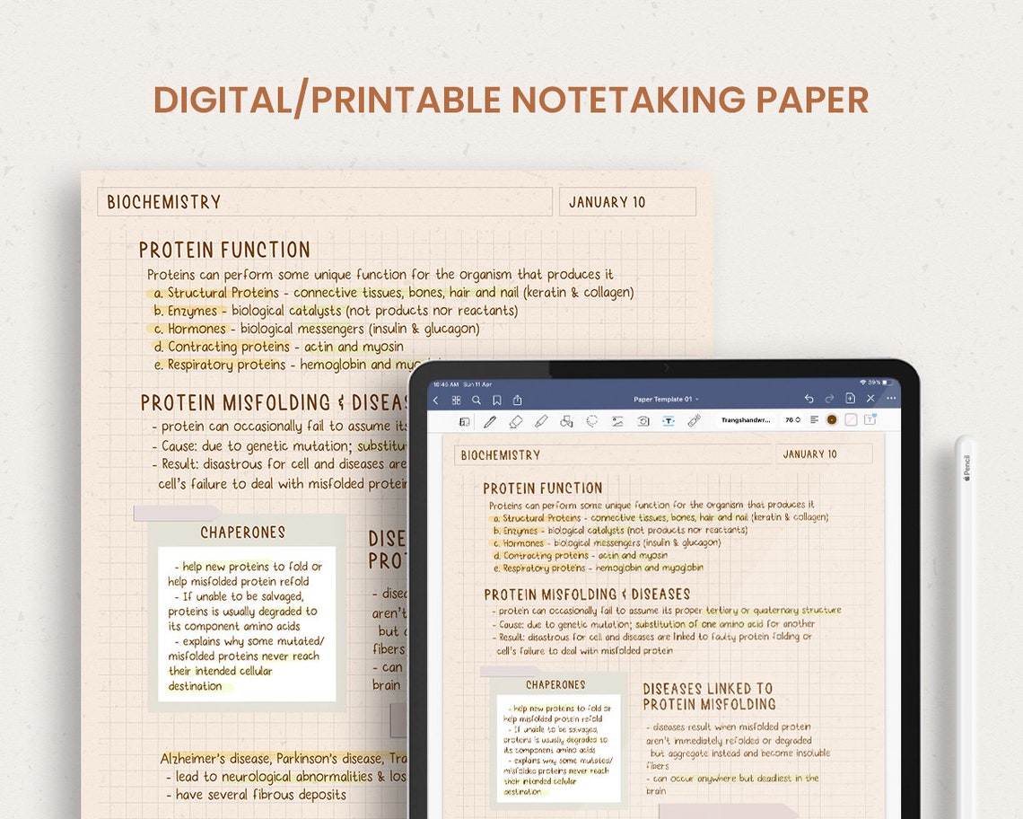 20 Neutral Colors Digital Note Taking Templates Printable | Etsy