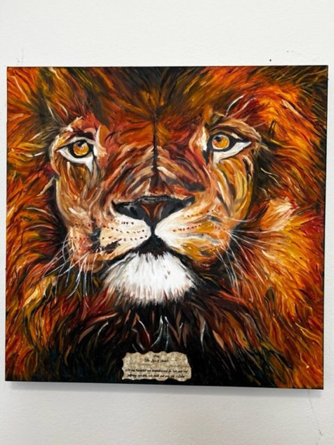 The Lion of Judah Oil Painting One of a Kind Signed by Artist - Etsy