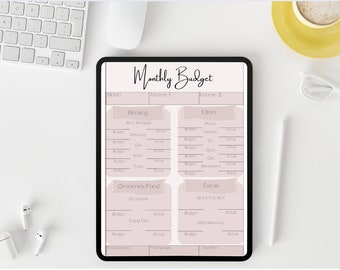 Digital Download Monthly Budget - Etsy