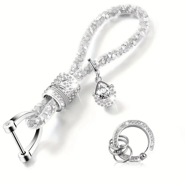 Rhinestone Keychain - Etsy