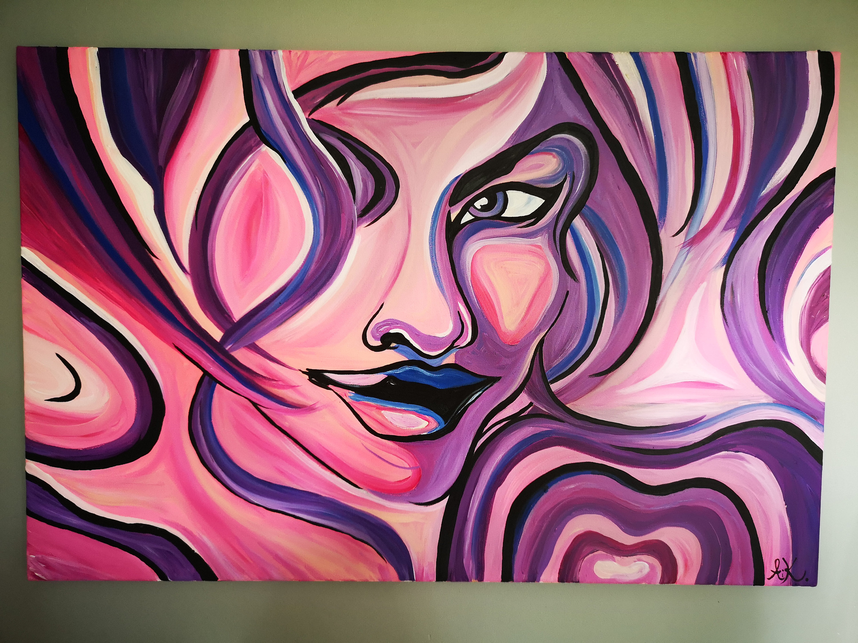 Print of an Original 'out of Curiosity' Abstract Acrylic Painting ...