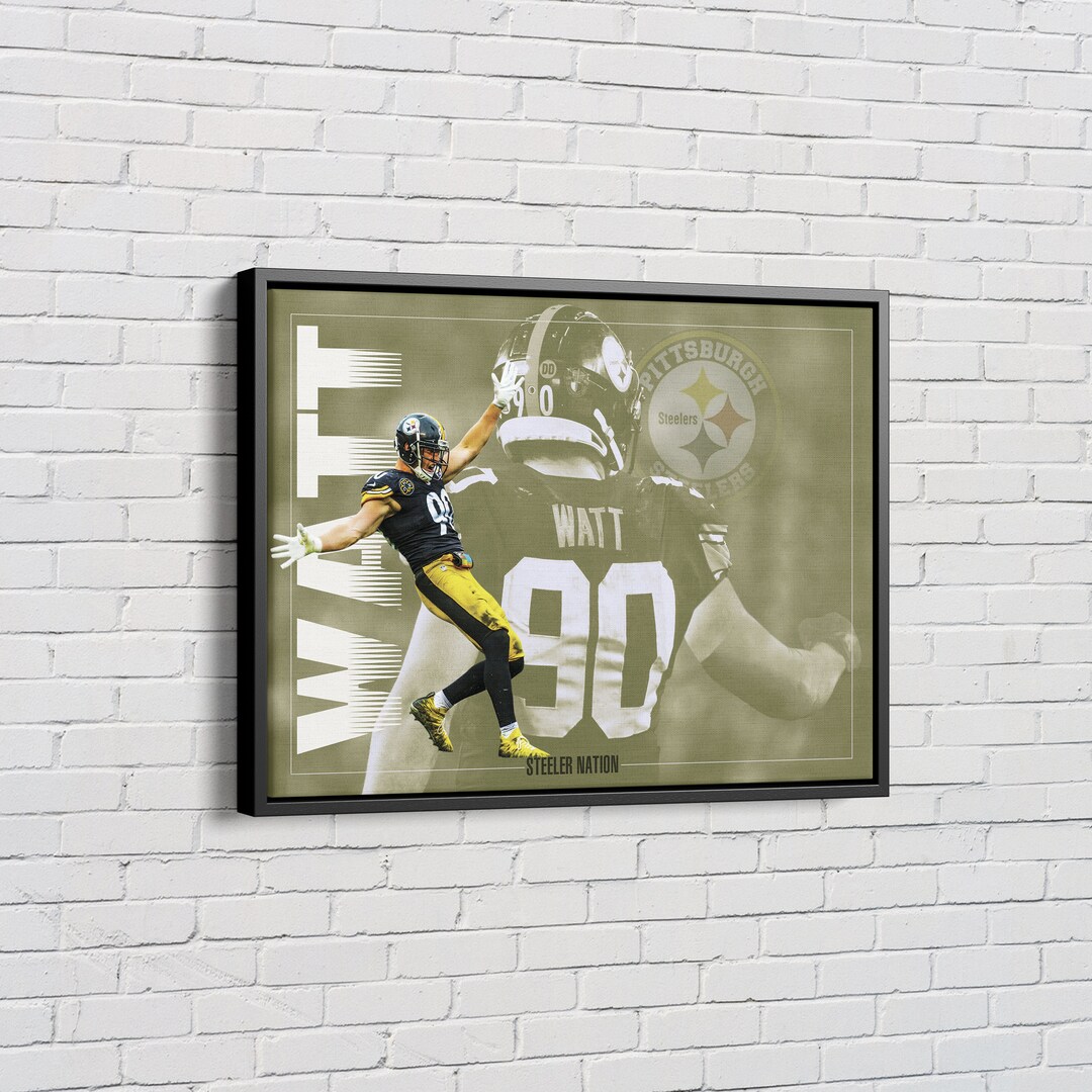 T.j.watt Poster Pittsburgh Steelers Linebacker NFL Canvas - Etsy