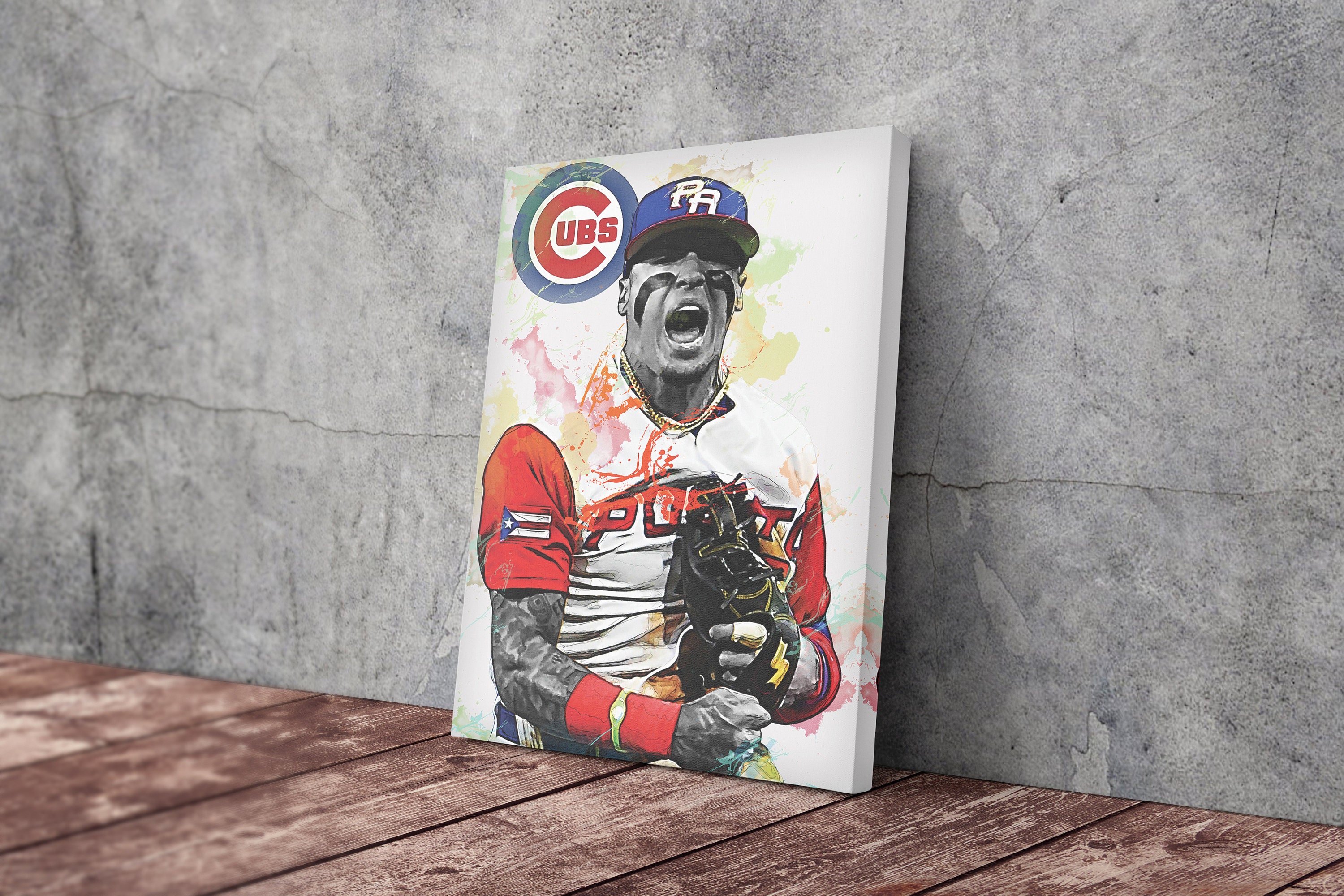 Javier Baez Art Poster Chicago Cubs MLB Canvas Unique Design | Etsy