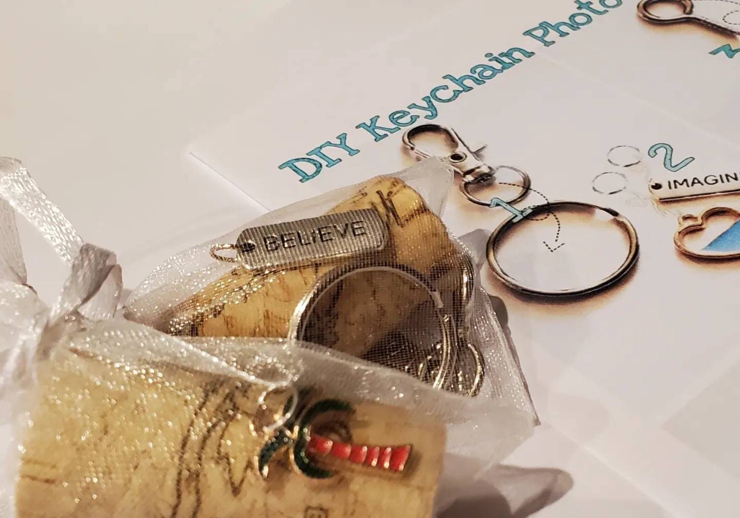 Make Your Own Wine Cork Keychain Kit for Craft Night Makes 2 Keychains ...