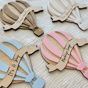 Baby Milestone Cards, Hot Air Balloon Milestone, Shower Gift, Monthly ...