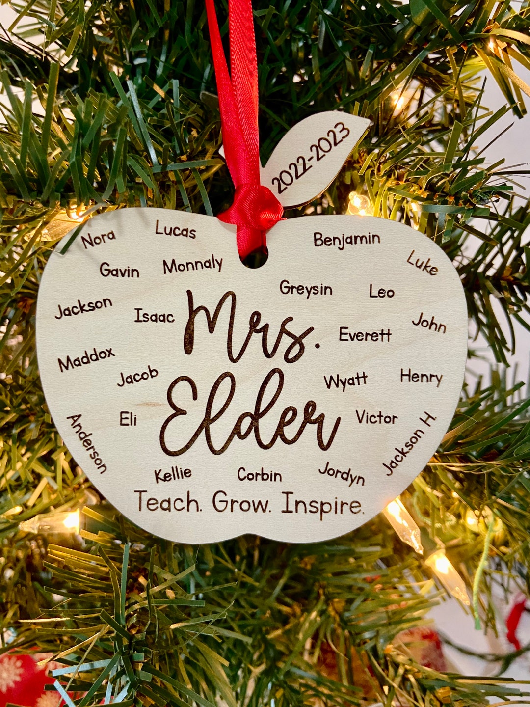 Personalized Teacher Ornament Class Ornament Teacher Appreciation