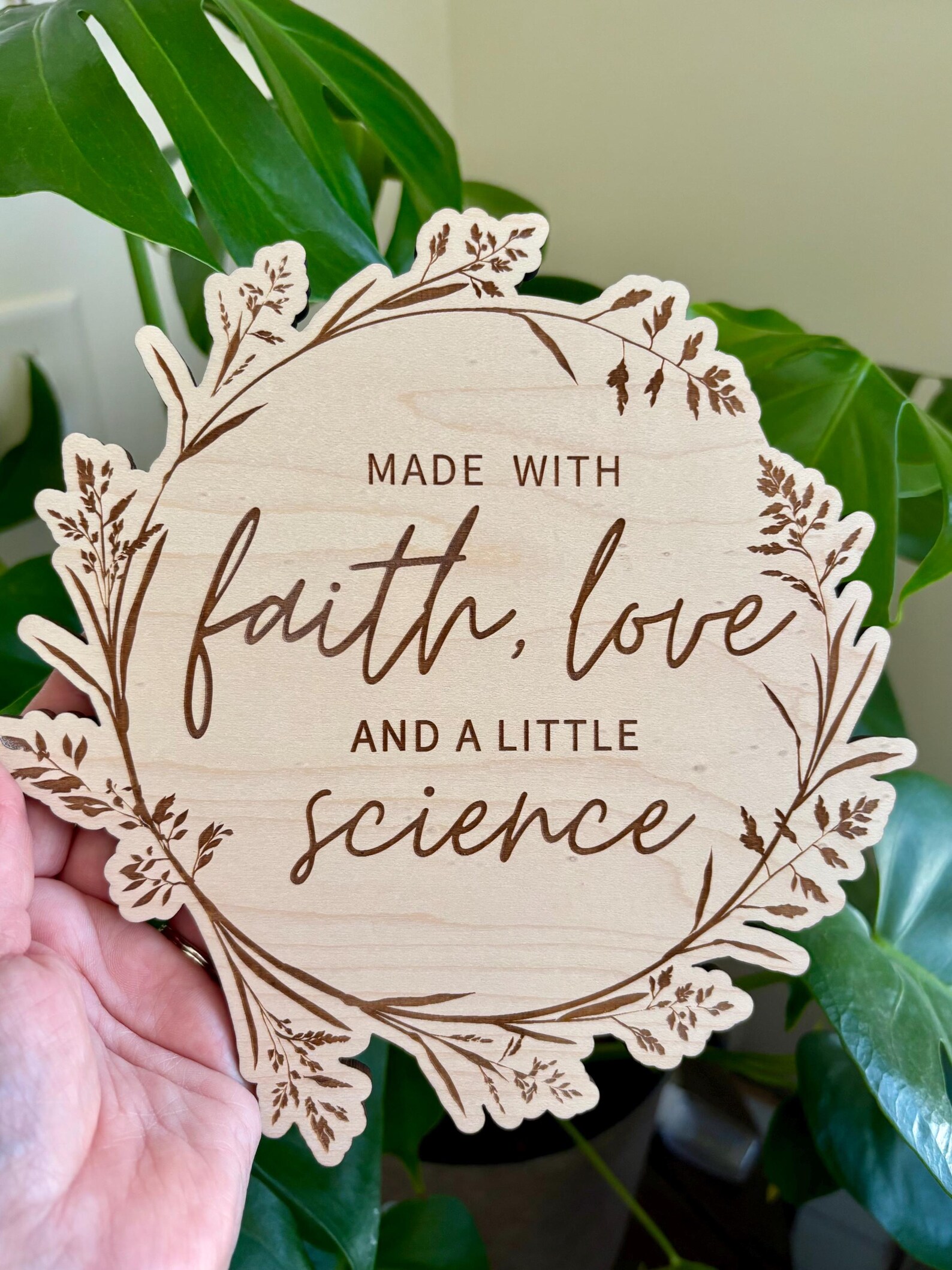 Lots of Love a Little Science Baby Disc, IVF Milestone, Baby Milestone ...