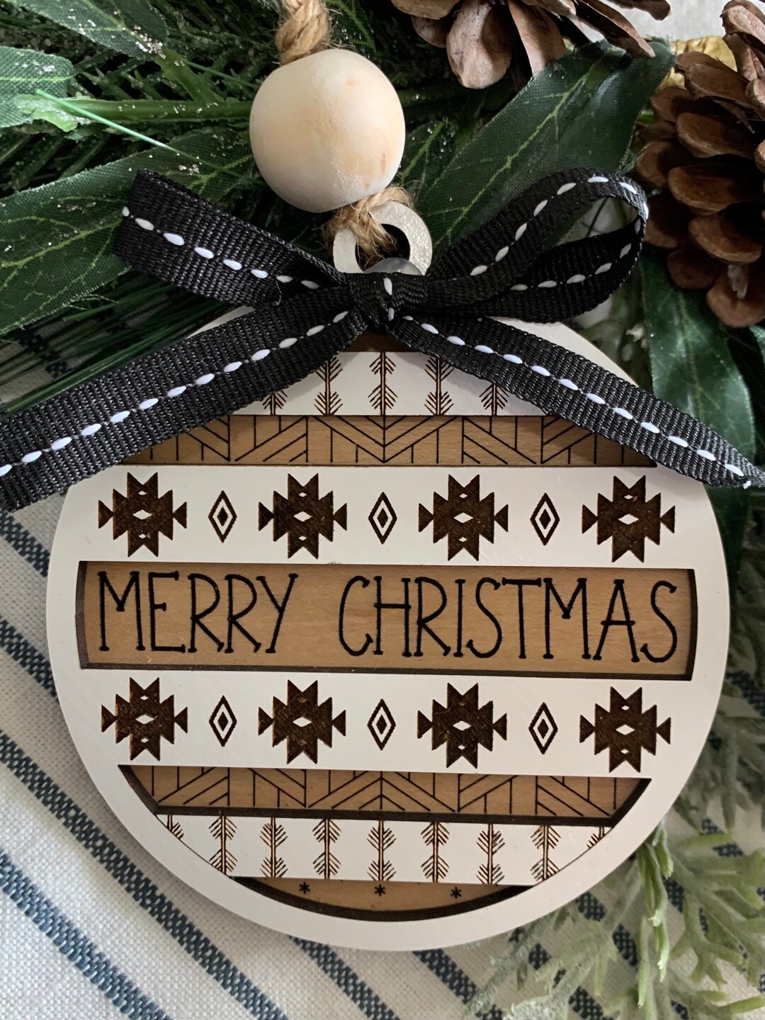 Boho Christmas Ornament, Boho Christmas, Aztec Ornament, Boho Christmas ...