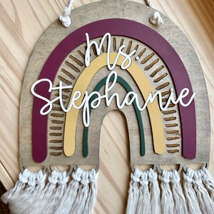 Custom Teacher Sign, Rainbow Sign, Teacher Gift, School Counselor ...