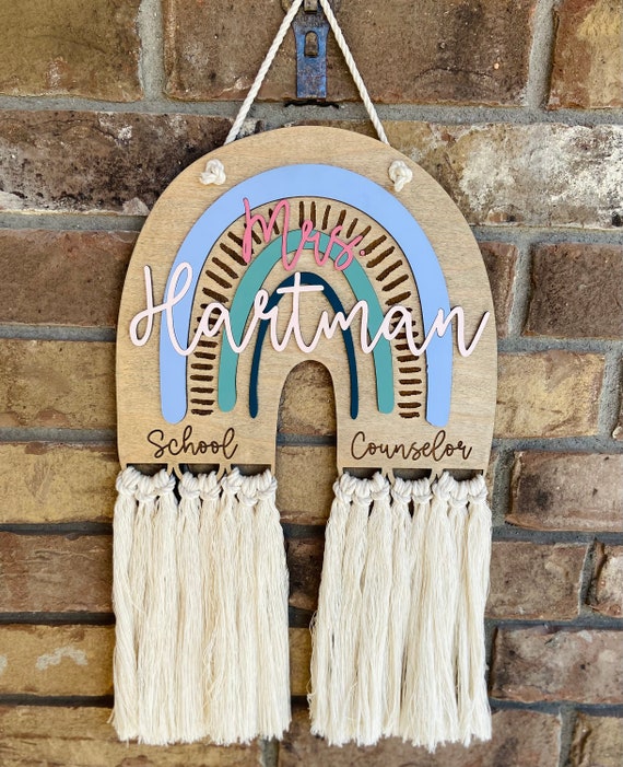 Custom Teacher Sign Rainbow Sign Teacher Gift School - Etsy