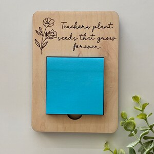 Teacher Appreciation Gift, Teacher Sticky Note Holder, Post It Holder ...