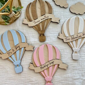 Baby Milestone Cards, Hot Air Balloon Milestone, Shower Gift, Monthly ...