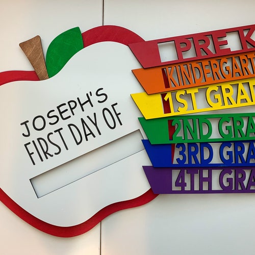 First Day of School Apple Banner - Etsy