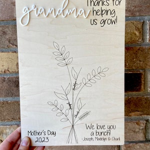 Flower Handprint Art, DIY Hand Print, Mother's Day Sign With Kids Names ...