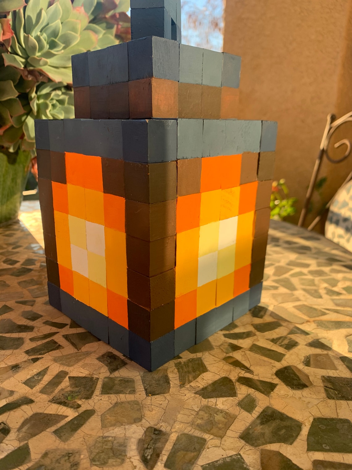 Linterna Minecraft Wood Block - Etsy España