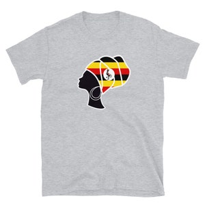 Uganda Flag T Shirt, Proud Ugandan Woman, Africa Clothing for Woman T ...