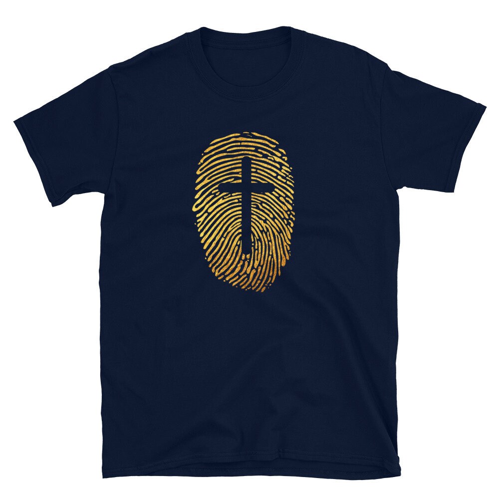 Christian Shirt, Fingerprint With Cross, Unisex T-shirt - Etsy