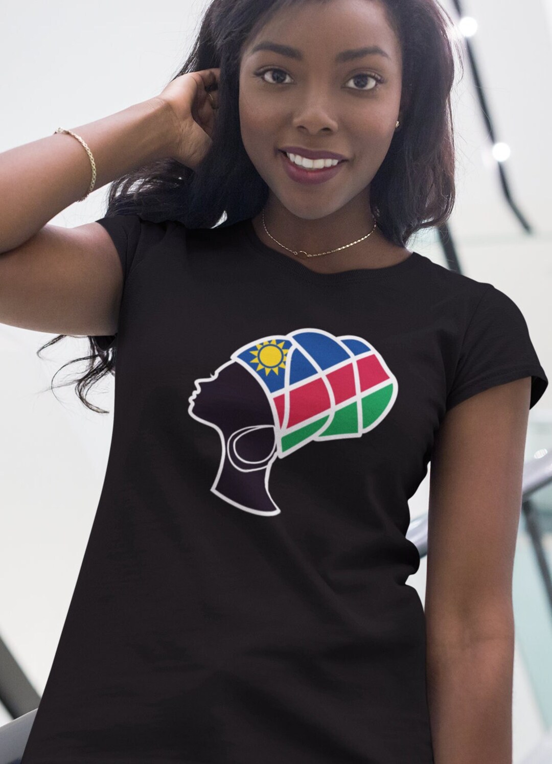Namibia Flag T Shirt, Proud Namibian Woman, Africa Clothing for Woman T ...
