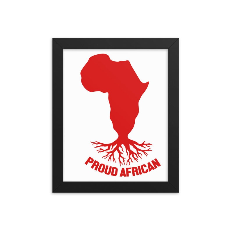 Proud African Africa Map Africa Pride Framed Poster - Etsy